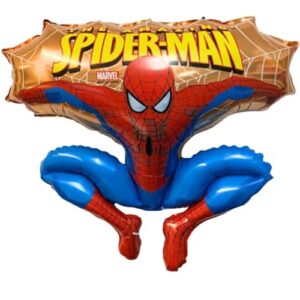 toyland® 31 inch spider man jumping shaped character foil balloons - kids party balloons (gold)