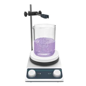 lab 260℃/ 500℉ magnetic stirrer hot plate 3l magnetic mixer 5in hotplate knob control 50-1500rpm | support stand,stir bar included(non digital)