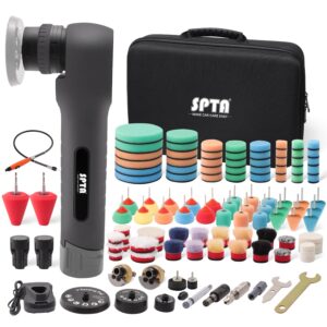 cordless mini polisher, spta 12v cordless polisher for detailed polishing, cordless car buffer polisher, ro&da buffer polisher with mini polishing pads and wool pads for polishing, sanding, cleaning