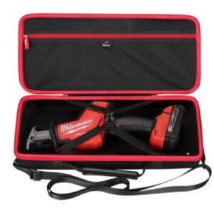 mchoi hard case suitable for milwaukee m18 fuel cordless hackzall reciprocating saw 2719-20, waterproof shockproof milwaukee tools protective case, case only