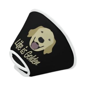 life is golden (golden retriever) comfortable dog cone cat collar adjustable prevent from licking wounds xl