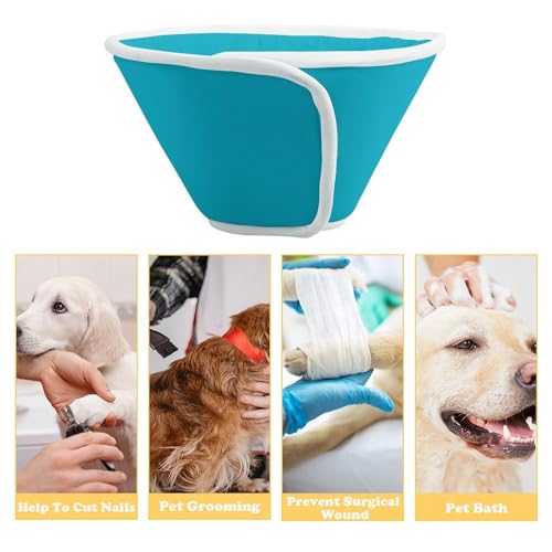 Kazakhstan Flag Comfortable Dog Cone Cat Collar Adjustable Prevent from Licking Wounds M