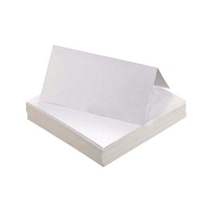 cchude 50 pcs 10 x 10cm blank place cards table setting cards name tent cards reserved seating signs dinner parties placecards for wedding banquets white