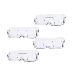 mojedi 4 pcs glasses storage box, wall-hung non-perforated decoration, short-sighted, sunwall display high-end sunglasses shelf (transparent)