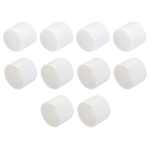 uxcell 10pcs rubber end caps 35mm id vinyl round tube bolt cap cover screw thread protectors white