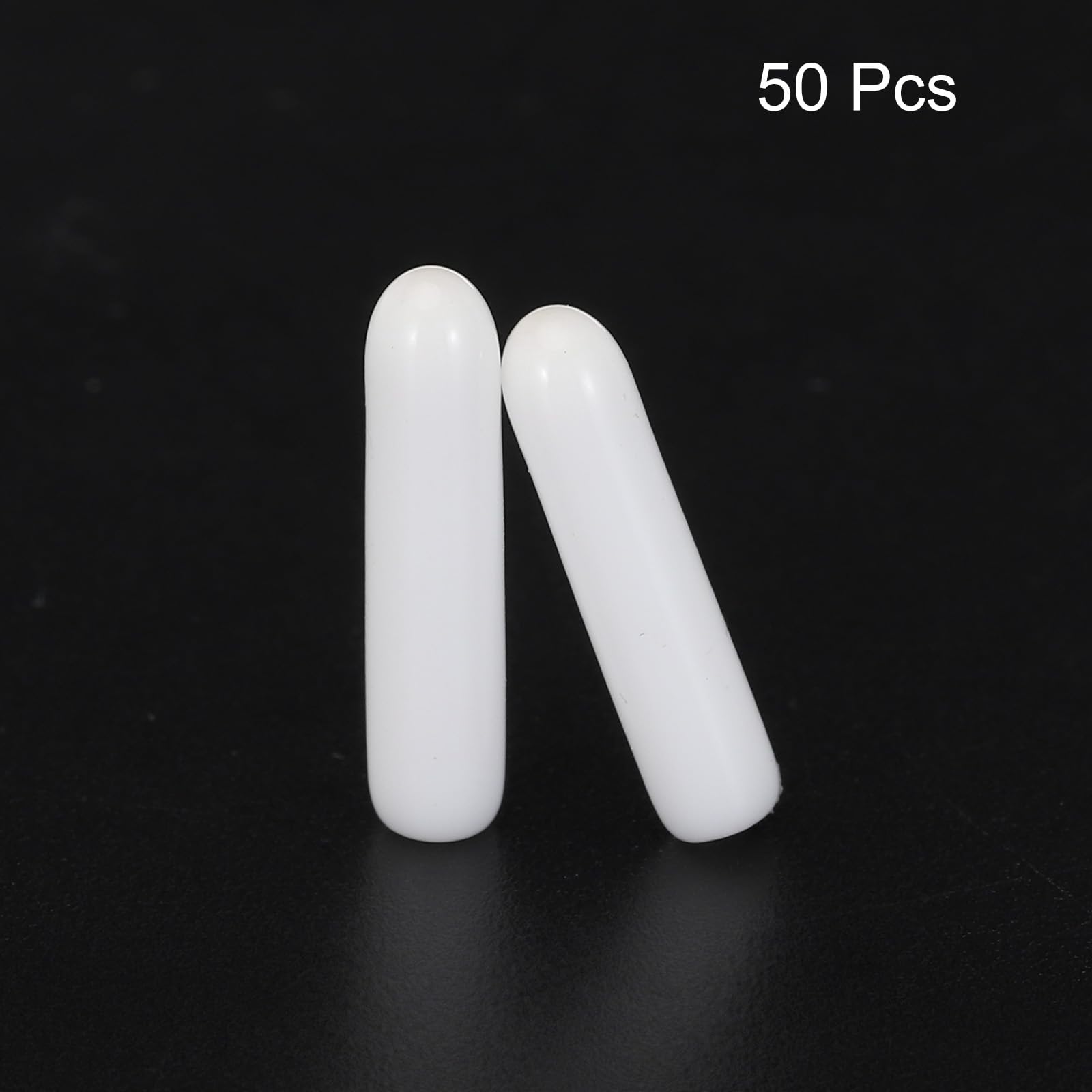 uxcell 50pcs Rubber End Caps 2.5mm ID Vinyl Round Tube Bolt Cap Cover Screw Thread Protectors White, 0.1 inch