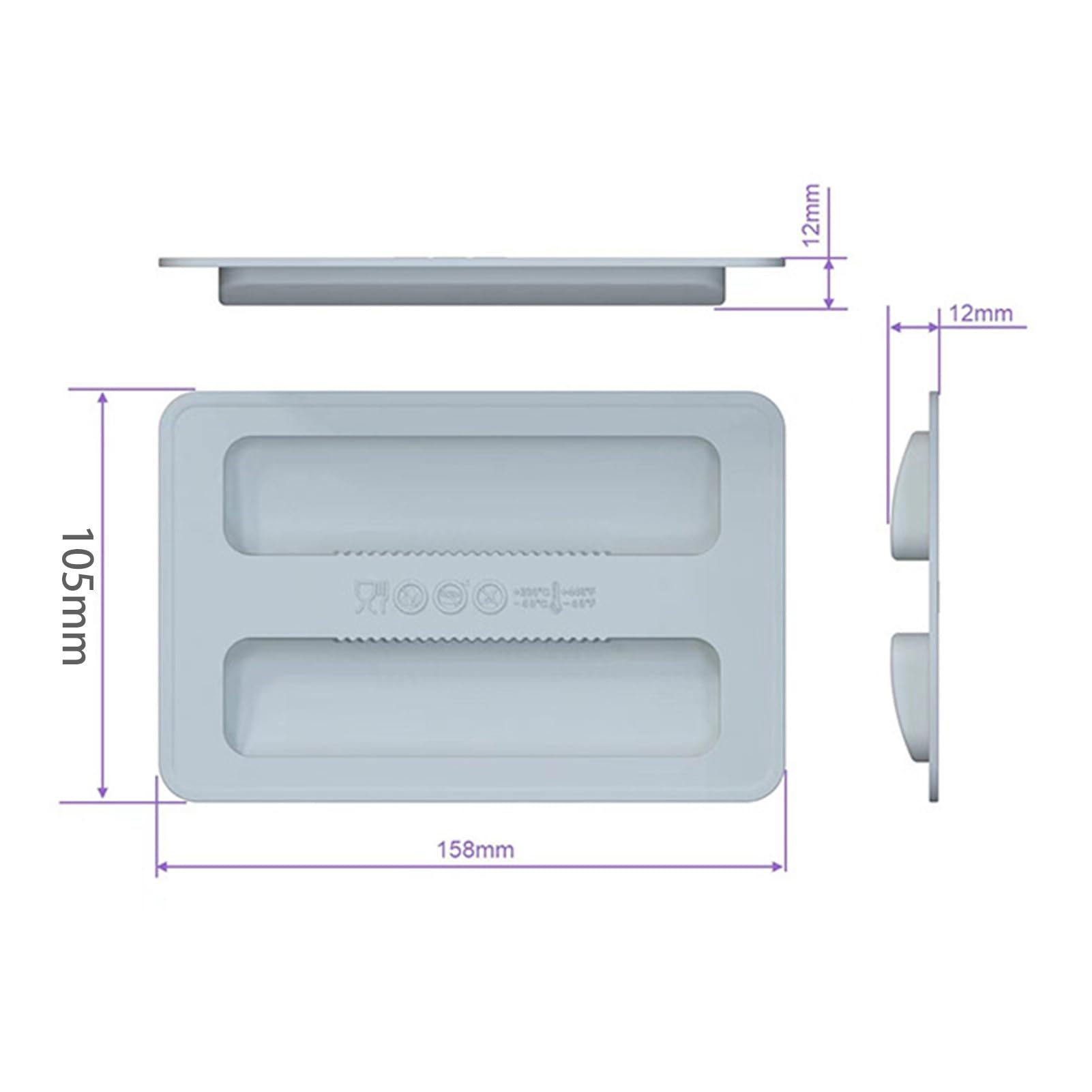 jyibinee Toaster Appliance Top Cover, Silicone Toaster Lid Toaster Cover, Bread Machine Cover for Sandwich Machine Part Accessories Black