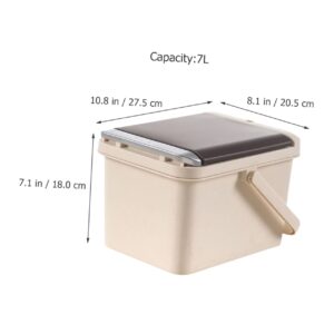 OFFSCH Tea Residue Bucket Tea Leaf Tea Infuser Bucket Tea Dross Bucket Kung Fu Tea Stainer Bucket Waste Basket Office Garbage Can Tea Residue Storage Holder Flip Cover Trash Can Plastic