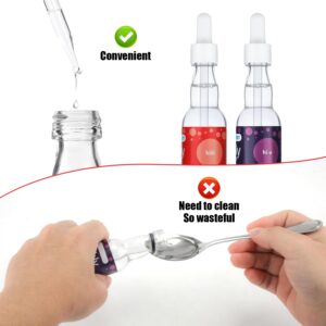 3pcs Glass Dropper Pipettes Compatible with Sodastream Bubly Drops Flavors Pipettes Bottle for Soda Stream Dropper Replacement Accessories