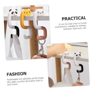 STOBAZA 4pcs Cartoon Animal Desktop Hook Desk Office Bag Hook Nail Handbag Hook Holder Plastic Reusable Hooks Heavy Duty Hangers Tote Multi-Function Hooks Abs Hanger Rack Non-Slip Student