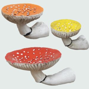 3 pcs mushroom wall floating cute cottage core shelf whimsical room decor wall mounted hanging shelves for bedroom living room bathroom kitchen,unique mushroom gifts for girls and boys,mixed sizes