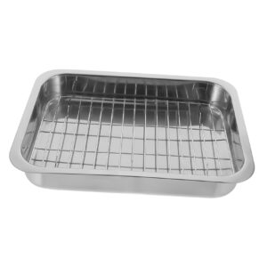 labrimp 1 set baking tray cooling rack heavy duty ovenware pan baking roasting