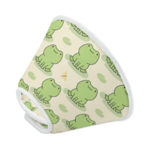 cute frog soft dog cone collars protective adjustable cat recovery collar to stop licking m