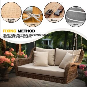 ROIPXM Custom Window Seat Cushion, Bench Cushions for Indoor Furniture with Non-Slip, 75D Thicken Spong Bench Pad Cushion, Waterproof Outdoor Seat Cushions, Garden Furniture Swing Cushion