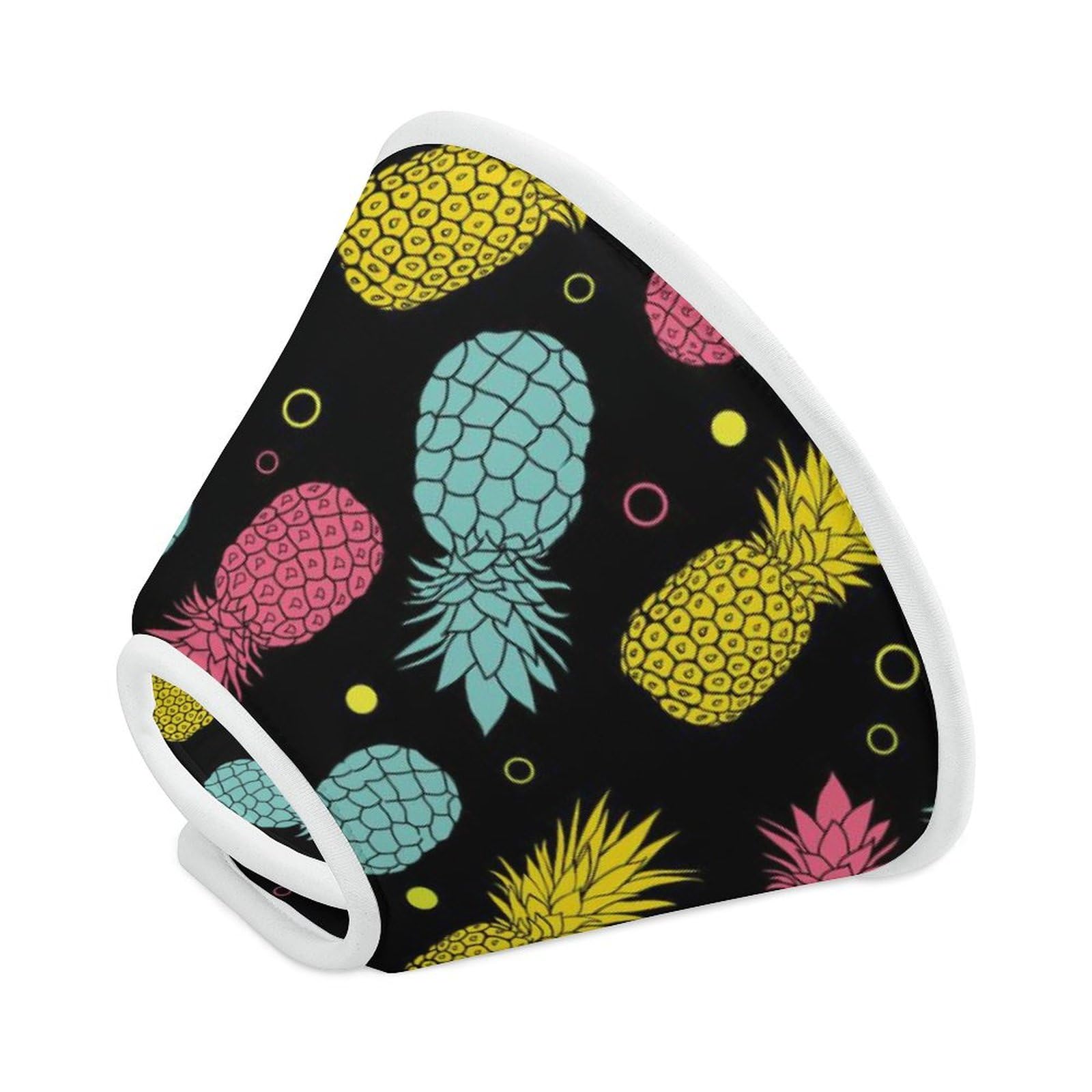 Summer Colorful Tropical Pineapple Soft Dog Cone Collars Protective Adjustable Cat Recovery Collar to Stop Licking S