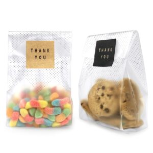 cookie bags, cellophane treat bags, muffin bags, dessert bags, baked goods bags, translucent plastic bags for candy, cake