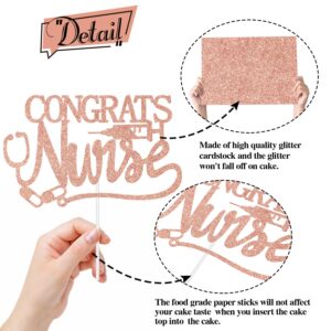 Congrats Nurse Cake Topper, Future Nurse/Congrats RN BSN FNP LPN Cake Decor, Class of 2025 Nursing School Survivor Graduation Party Decorations