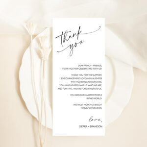 All Ewired Up Wedding Thank You Note, Printed Personalized, Place Setting, Thank You Card, Wedding Thank You Note, Table Thank You Card, Greenery, Eucalyptus