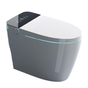 ataucjin smart toilet,bidet toilet for bathrooms,tankless toilet walk away automatic powerful flush, heated bidet seat with instant warm water,foot sensor operation,smart toilet with led display