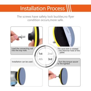 Tshya 80Pcs 6 Inch Hook and Loop Sanding Discs 1000/1500/2000/3000 Grits Wet Dry Sandpaper with 2Pcs Foam Pads for Random Orbital Sander