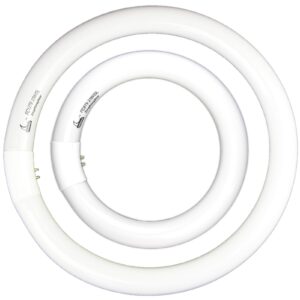 fc8t9 22w and fc12t9 32w daylight set , round fluorescent bulb 8 inch t9 22 watts & circular light bulbs 12 inch 32 watts kit, circline kitchen and bath fluorescent lamp, cri 80, dl 6500k, g10q prong