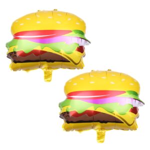 2pcs hamburger balloons foil aluminum food balloon birthday party decorations