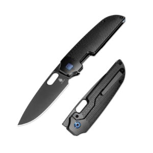 kizer varatas pocket knife, 3.27" s35vn steel blade, black titanium handle, folding knife, small folding pocket knife, ki3637a2