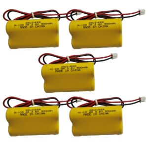 gsuiveer 3.6v 900mah ni-cd exit sign emergency light battery pack compatible unitech 6200rp lowes osa230 lowes 253799 unitech ledr-1 (5 pack)