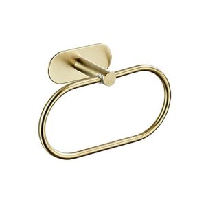 towel ring towel ring holder stainless steel wall mounted kitchen bath towel storage rack home hotel bathroom accessory (color : gold)