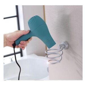 Ipetboom Blow Dryer Stand Hair Dryer Stand No Drilling Dryer Hanger Wall Mount Hair Dryer Rack Blow Dryer Organizer Hair Dryer Holder Wall Mounted Hair Blow Dryer Holder Pendant Storage