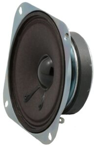 jameco valuepro full range speaker 8 ohm 100db 500hz-1900hz square frame ferrite magnet