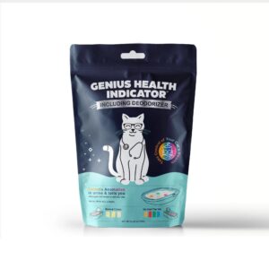 genius hi - smart health monitoring cat litter deodorizer | color-changing health indicator particles | odor eliminating & fragrance-free | early health insights | as seen on shark tank | genius