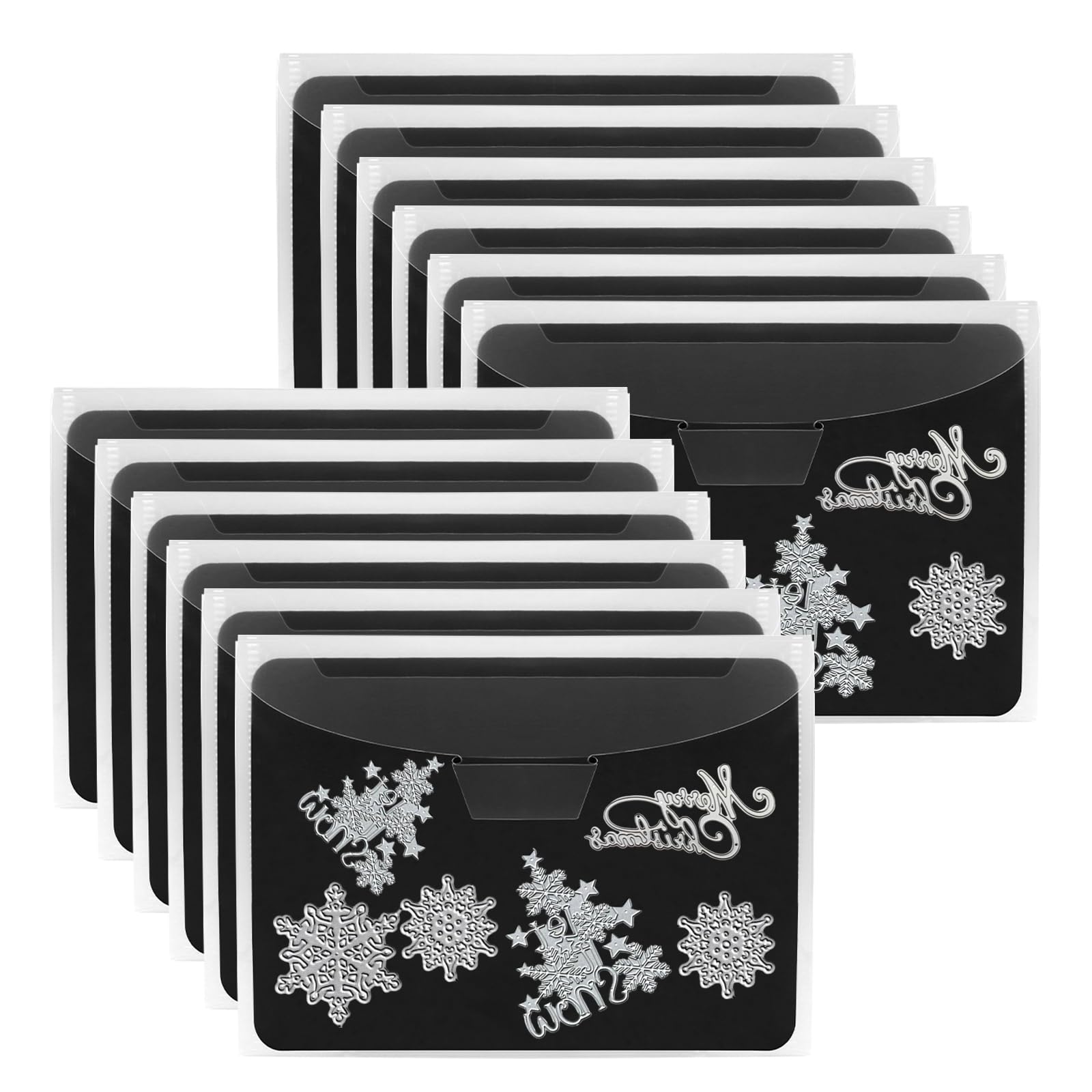 UNIMEIX 24 Pcs Magnetic Sheets for Dies Storage Stamp and Die Storage Pockets Die Cut Storage for Card Making (12 Pcs Sheets+ 12 Pcs Bags, 0.8 mm Thickness