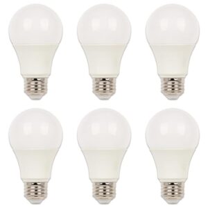 westinghouse 5229120 14 watt (100 watt equivalent) a19 daylight led light bulb, medium base, 6 pack