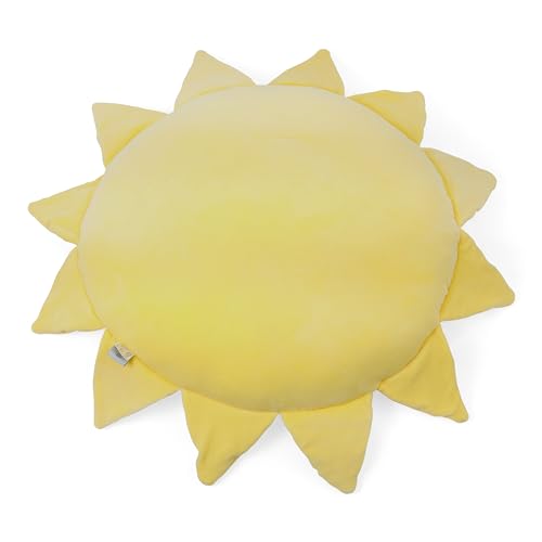 KINREX Yellow Sun Plush – Cheerful Cuddly Sun Stuffed Toy and Pillow for Kids, Bright Soft Sun Plushie, Perfect for Nursery and Playroom Decor, Measures 22 Inches