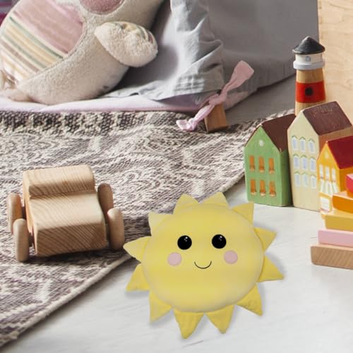 KINREX Yellow Sun Plush – Cheerful Cuddly Sun Stuffed Toy and Pillow for Kids, Bright Soft Sun Plushie, Perfect for Nursery and Playroom Decor, Measures 22 Inches