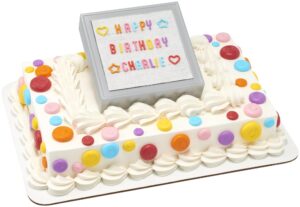 decoset® celebration letter board cake topper, cake decoration with shaped box and customizable message board, for birthday, graduation, and celebration, food safe