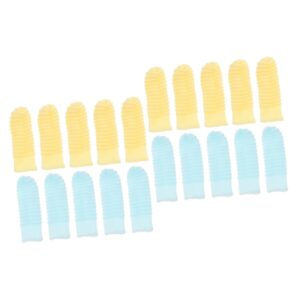 didiseaon 20 pcs pet toothbrush gloves chewy dog toothbrush cat toothbrushes for indoor cats chew brush for dogs