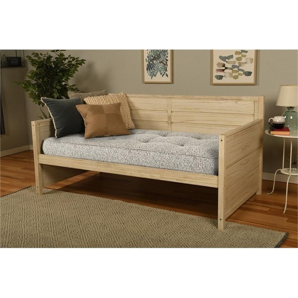 Kodiak Furniture Twin-Size Tufted Fabric Daybed Mattress in Seaport Blue-Frame Not Included