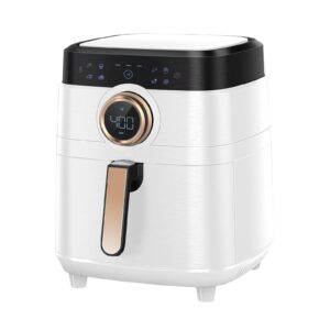 air fryer, allcool airfryer oven 8qt large air fryer 1700w 8-in-1 with touch screen air fryers dishwasher safe nonstick tray freidora de aire 32 recipes bpa & pfoa free white air fryer