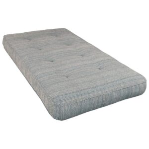 Kodiak Furniture Twin-Size Tufted Fabric Daybed Mattress in Seaport Blue-Frame Not Included