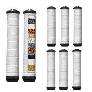 shower filter for handheld shower head, set of 8 multi-storey replacement filters for hard water remove chlorine and harmful substances,make bathing healthier.