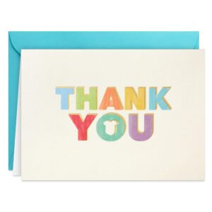 hallmark baby shower thank you notes (40 blank cards with envelopes) gender neutral, rainbow onesie