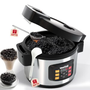 wantjoin 12l boba cooker boba maker machine, commercial tapioca cooker for pearls, commercial boba pearl maker for bubble tea,suit for restaurants, milk tea stores, dessert stores, lounge bars, 1850w