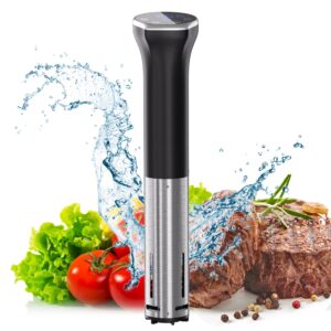 sous vide machine, sous vide cooker 1100w, immersion circulator precisional cooker with touch control, accurate temperature, fast heating, time control, ultra-quiet, ipx7 waterproof