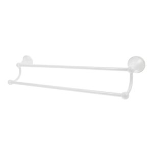 imikeya 1 pc double bar towel rack white to rotate hanging rod brass household