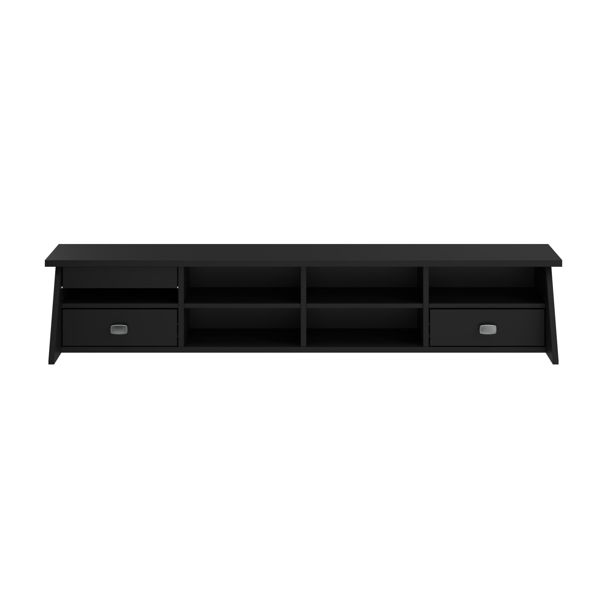 Bush Furniture Broadview Desktop Organizer in Classic Black | Storage for Home Office Workspace