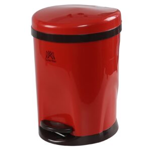 eagrye 1.8 gallon small multi-functional step trash can, durable plastic waste bin with lid for kitchen and bathroom