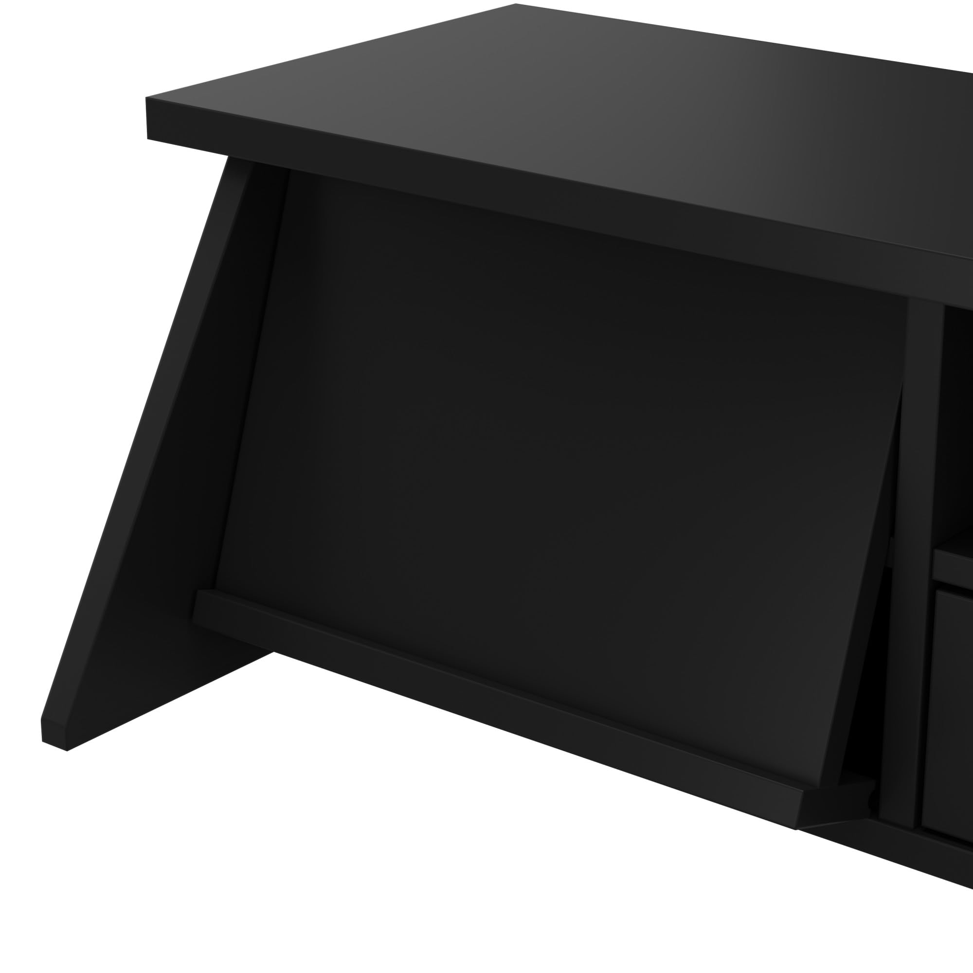 Bush Furniture Broadview Desktop Organizer in Classic Black | Storage for Home Office Workspace