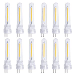 cxlho string lights replacement led bulb filament 12 packs, 2700k warm white, s14 light bulb accessories, shatterproof waterproof and dimmable